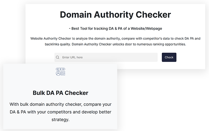 Domain Authority Checker - Tool to Check DA & PA of a Website/Webpage
