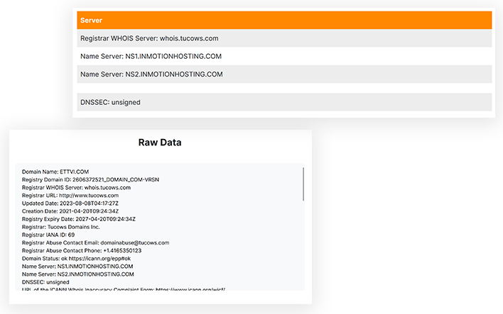 Domain Whois Lookup - Get Domain Whois Information | ETTVI
