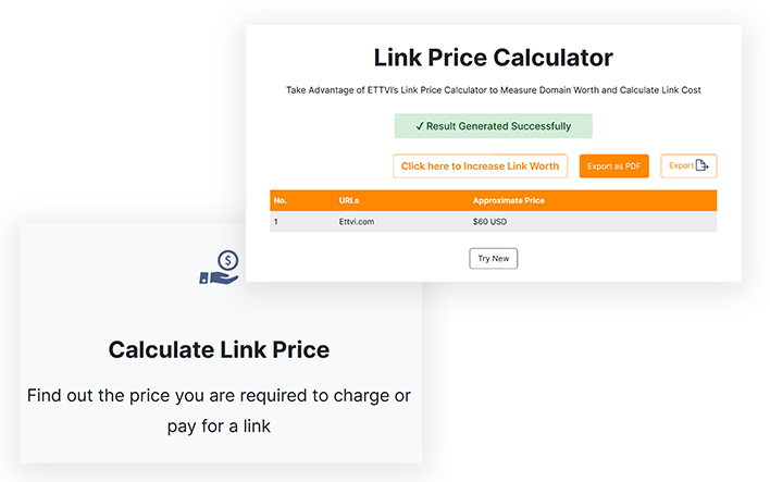 Link Price Calculator - Estimate Your Off-Page Budget | ETTVI