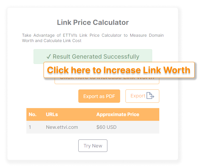 Link Price Calculator - Estimate Your Off-Page Budget | ETTVI