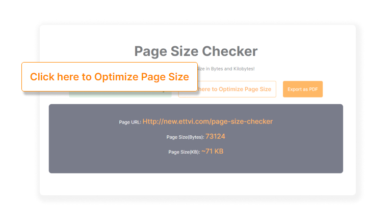 Website Page Size Checker Free Tool | ETTVI
